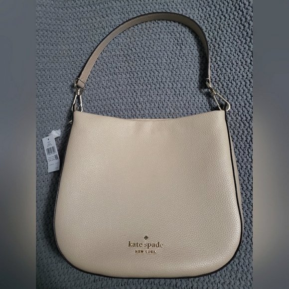 kate spade | Bags | New Kate Spade Light Sand Pebbled Leather Shoulder ...